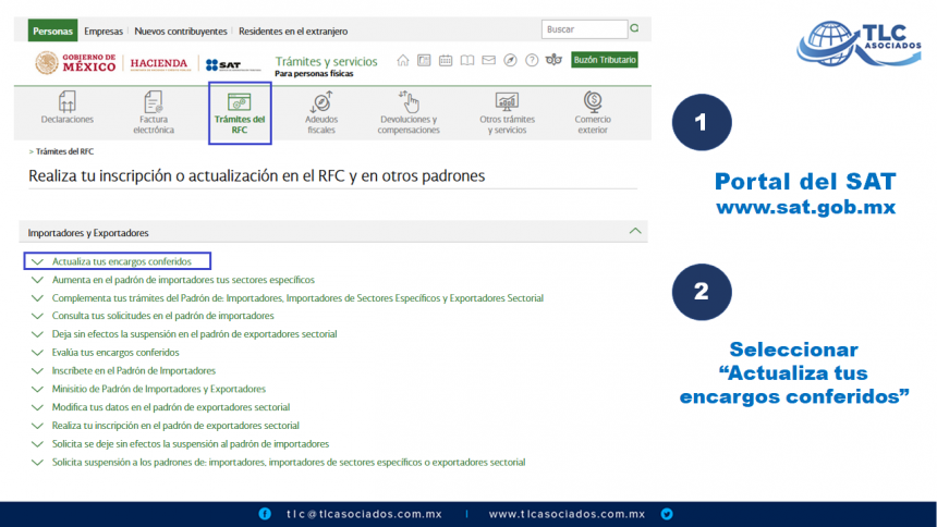 ENCARGO CONFERIDO PARA EL REPRESENTANTE DEL DESPACHO ADUANERO – TLC ...
